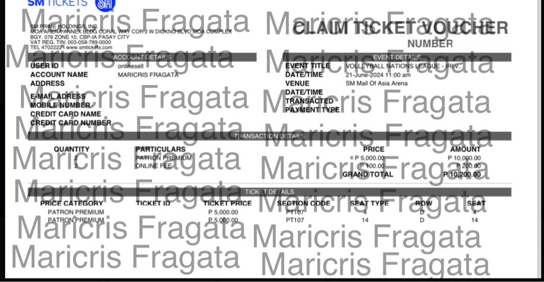 VNL Ticket June 21 Patron premium, Tickets & Vouchers, Event Tickets on ...