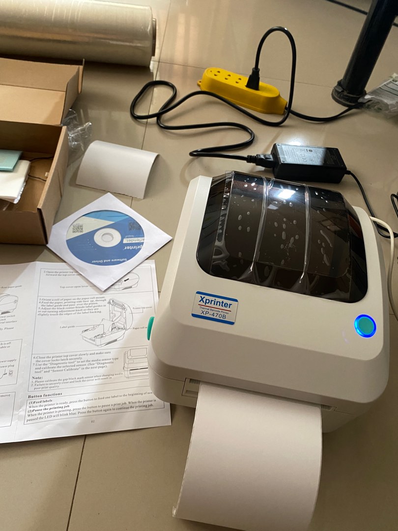 XPrinter XP-470B BLUETOOTH Direct Thermal Printer Waybill Shipping ...