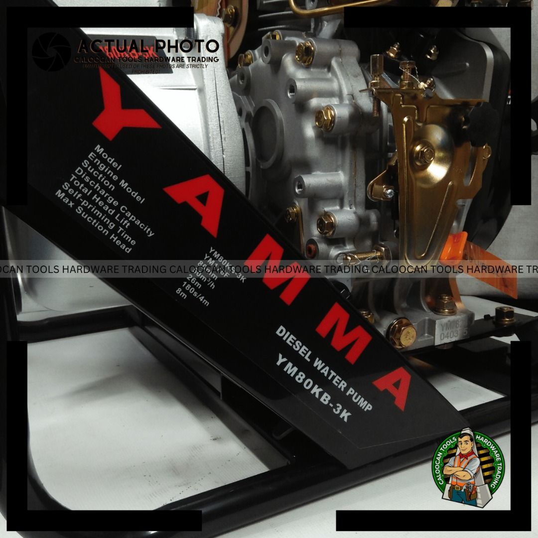 Yamma 3x3" 7HP Air Cooled Diesel Engine Water Pump (YM80KB-3K ...