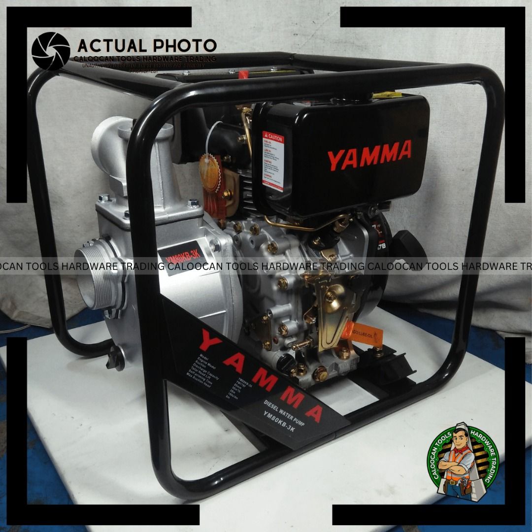 Yamma 3x3" 7HP Air Cooled Diesel Engine Water Pump (YM80KB-3K ...