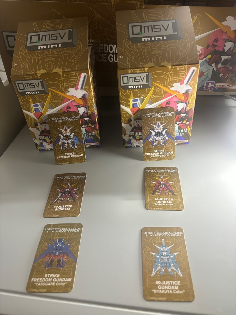 全新 QMSV mini Strike Freedom Gundam & Infinity Justice Gundam 高達模型 高達盲盒 ...