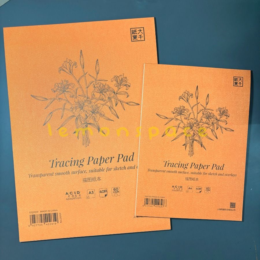 A3 A4 Tracing Paper 60gsm for Architecture and Interior Design Studies ...