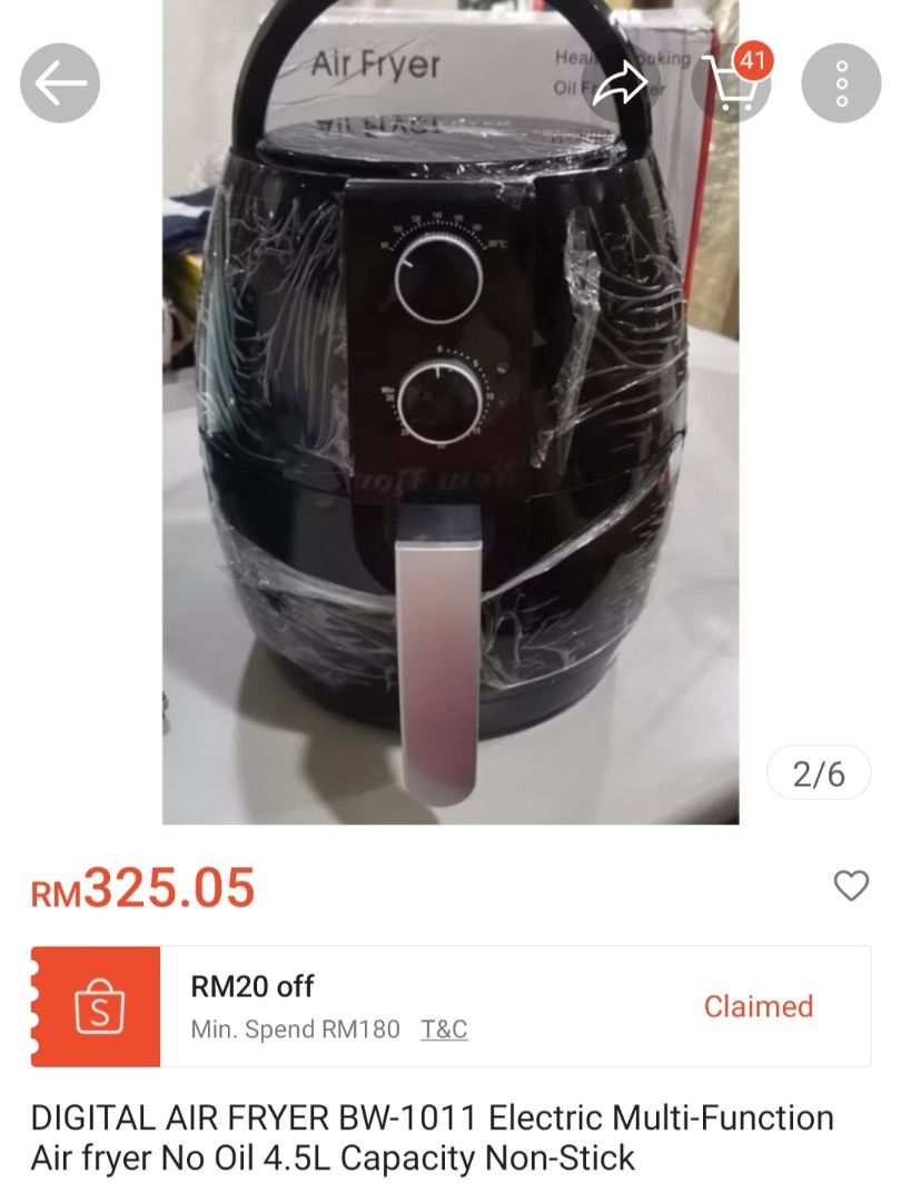 Air Fryer BW-1011, TV & Home Appliances, Kitchen Appliances, Fryers on ...
