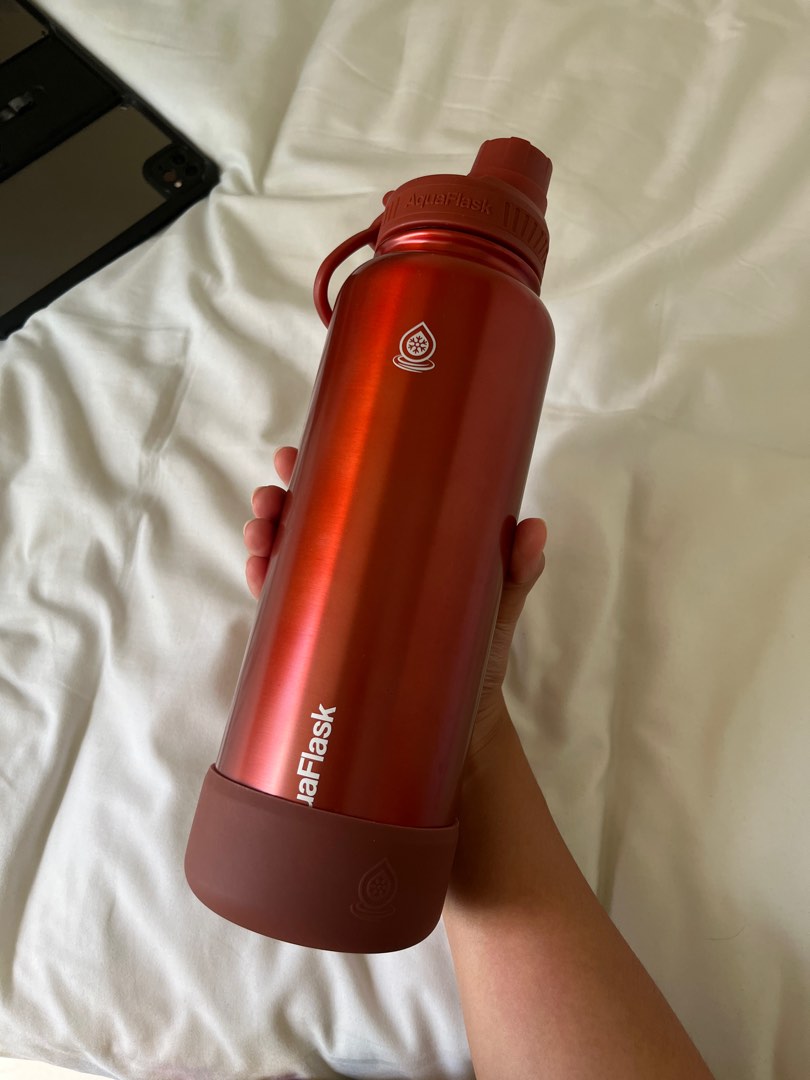 AQUAFLASK 40z Drinking Flask / Tumbler (Red), Furniture & Home Living ...