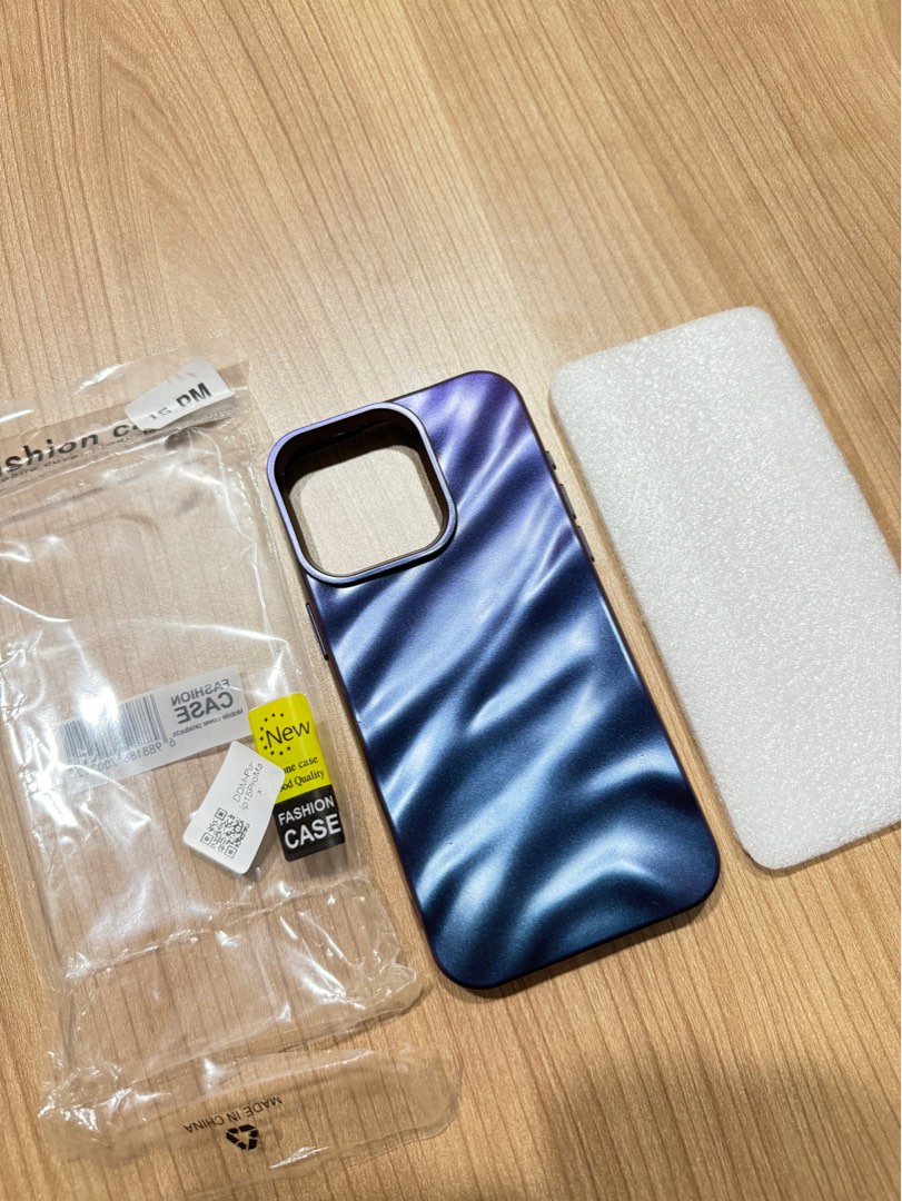 Case Iphone 15 Pro Max Wave Bumper Galaxy Biru Ungu Soft Case, Telepon ...