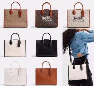 Coach Mini City Tote In Signature Canvas (Women Shoulder Bag), Women's ...