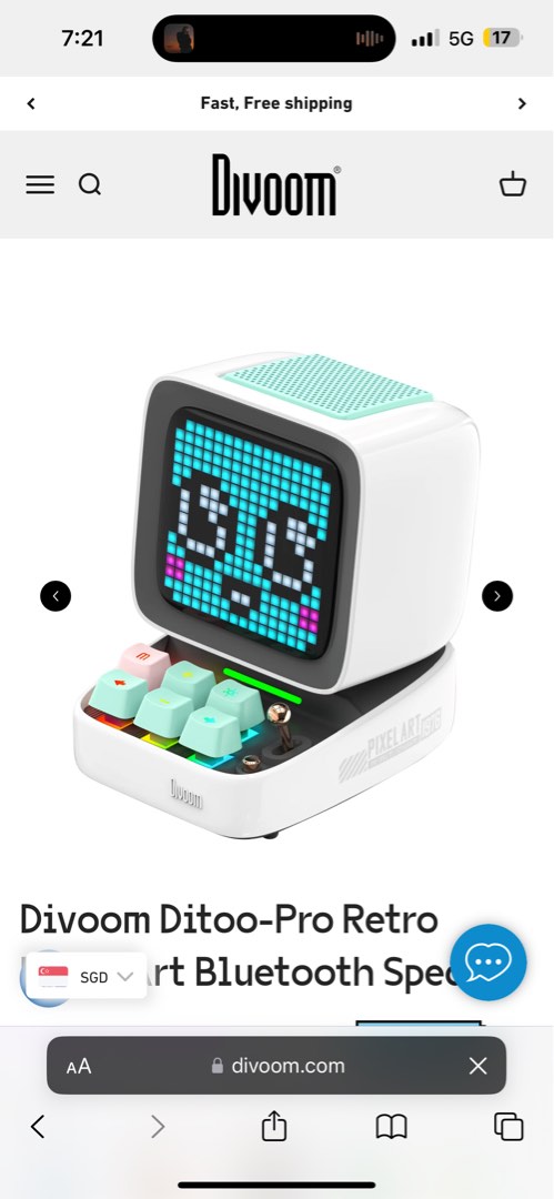 Divoom Ditoo-Pro Retro Pixel Art Bluetooth Speaker, Audio, Soundbars ...