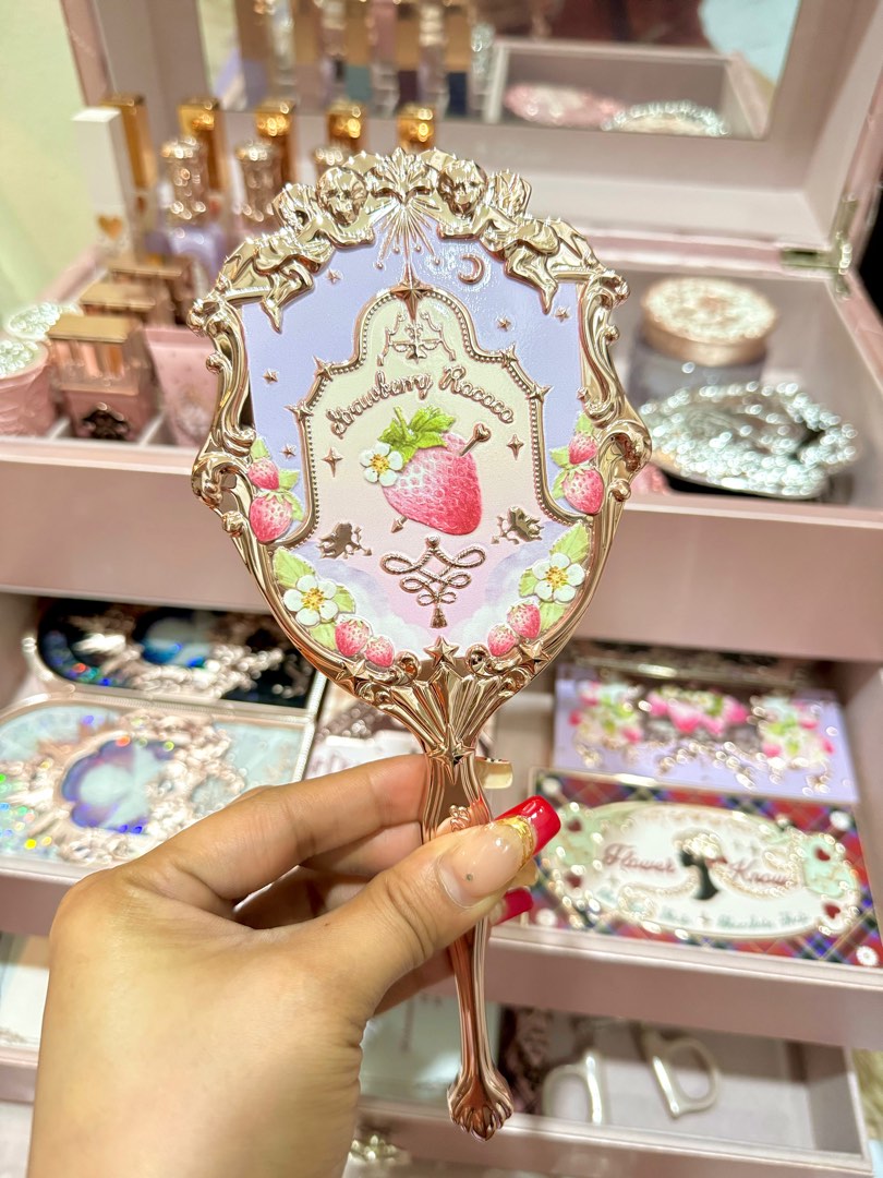 Flower Knows Violet Strawberry Rococo Hand Mirror, Beauty & Personal ...