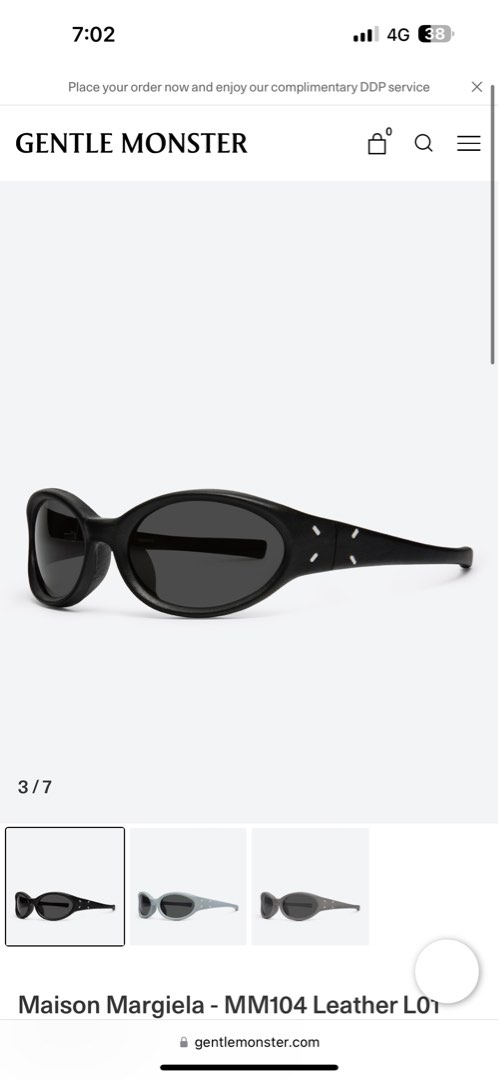 Gentle Monster X Maison Margiela MM104 Leather 2024, 名牌, 飾物及配件 - Carousell