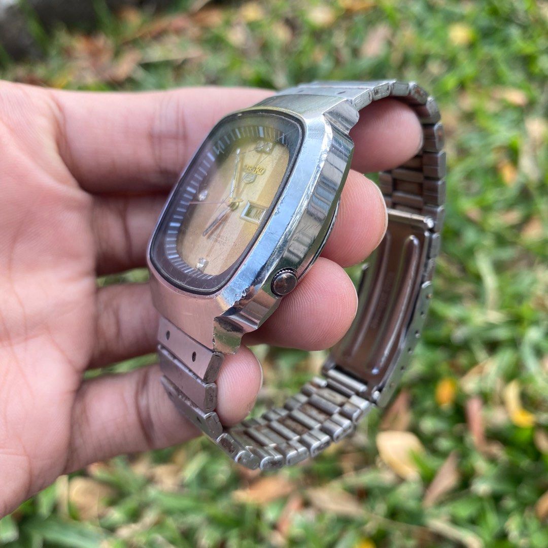 Jam tangan vintage Seiko 5 Tv Automatic jadul kuno antik classic, Fesyen Pria, Jam Tangan di ...