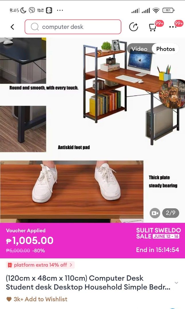 Laptop/study table, Furniture & Home Living, Office Furniture ...