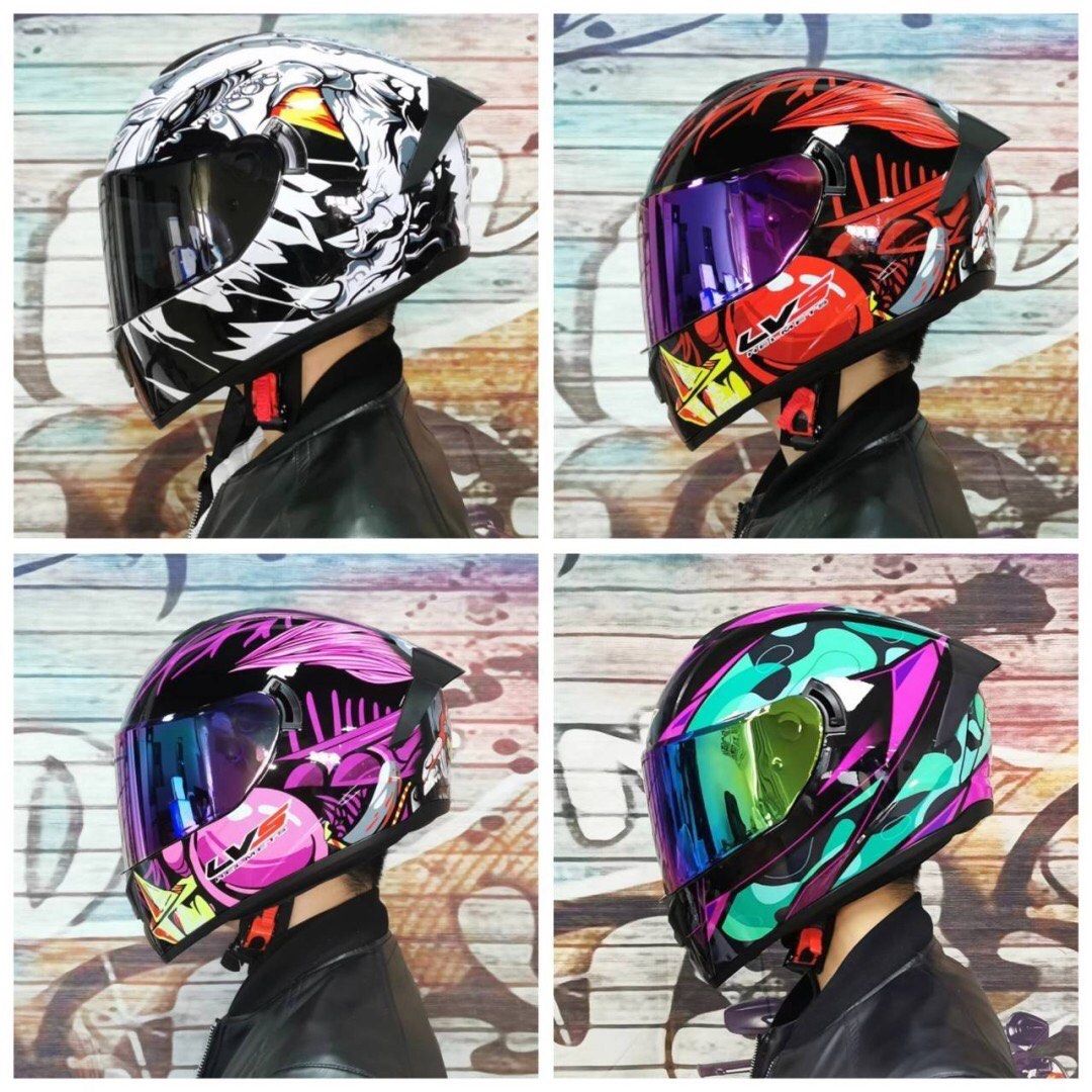 LVS full face motorbike dual visor helmet with DOT certificate, 機車, 新車在旋轉拍賣
