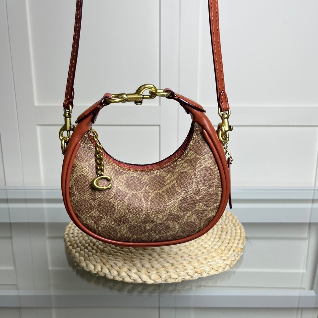 Original Coach Jonie Crossbody Signature Jacquard In Brown, Women's ...