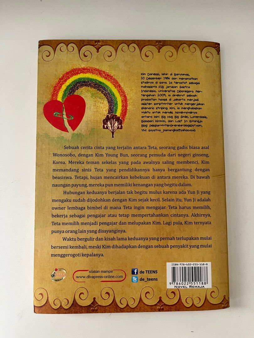 (ORIGINAL) NOVEL KOREAN TEENLIT RAINBOW BREEZE BY KIM DANESSI, Buku ...
