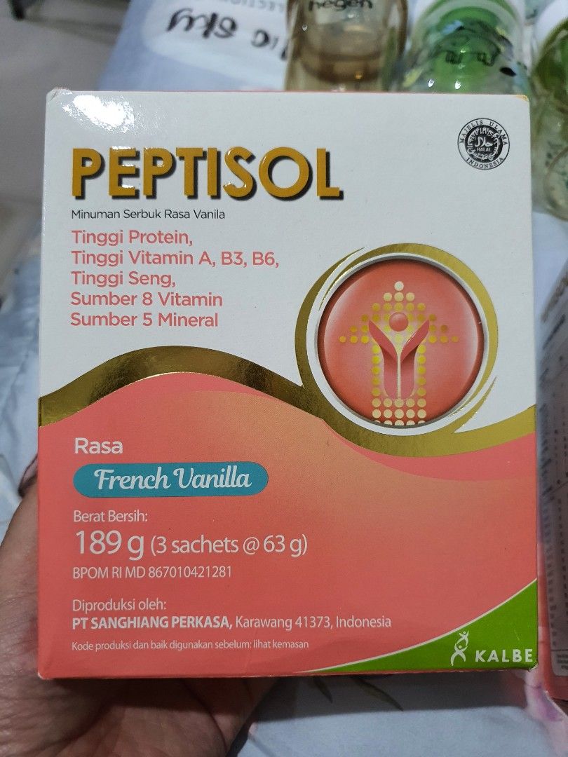 Peptisol susu tinggi protein 189 gram rasa french vanilla, Makanan ...