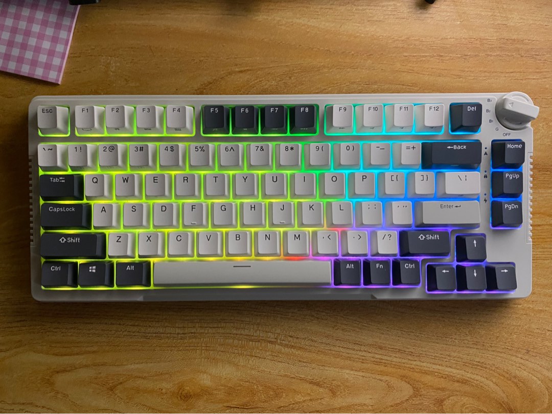 RK H81 Keyboard Modded Sky Cyan Linear Switch, Computers & Tech, Parts ...