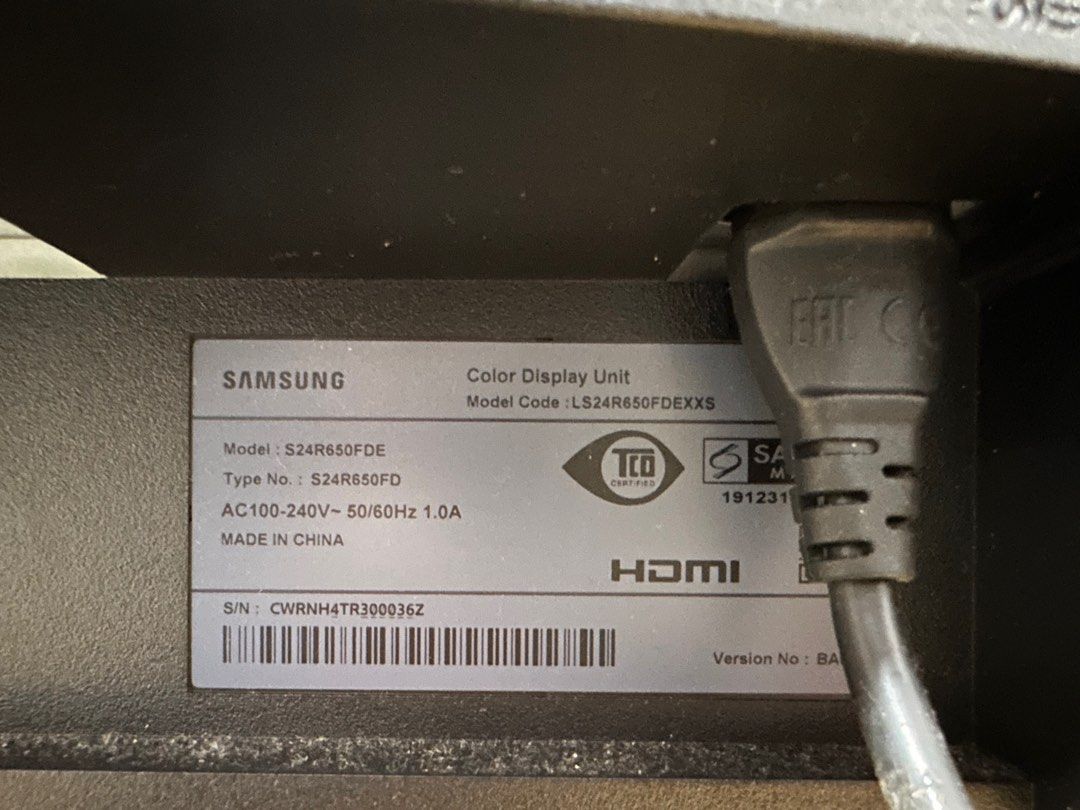 Samsung 24 inch Professional Bezel-less Monitor SR650 FHD Height ...