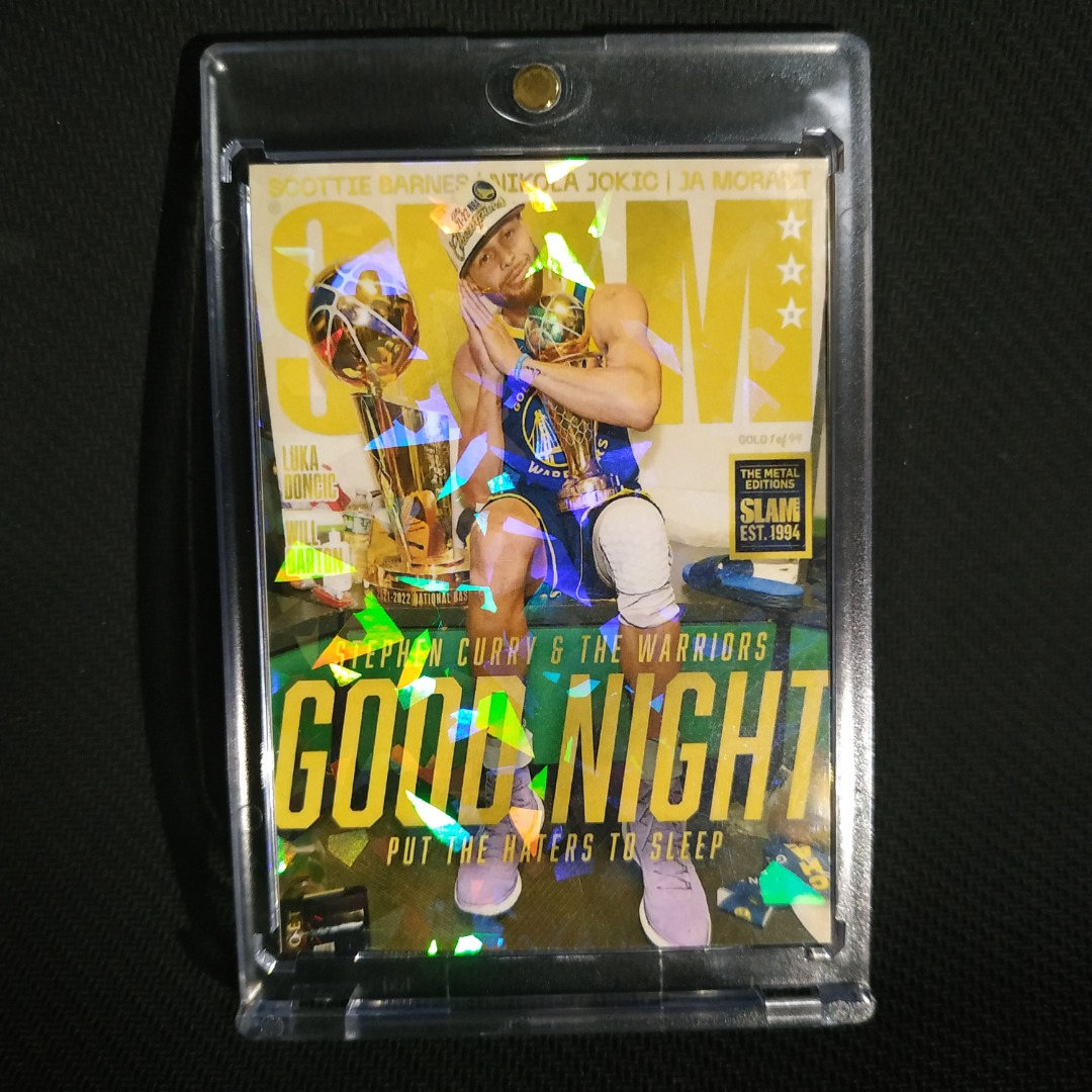 Stephen Curry Night Night SLAM Cover NBA Card Cracked Ice NBA Champion ...