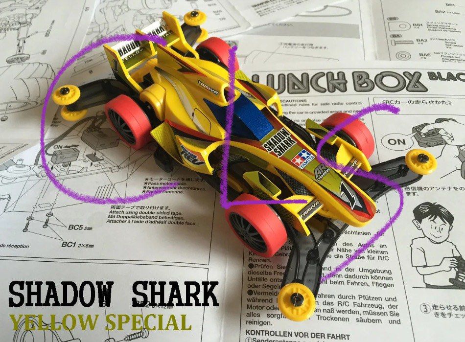 Tamiya Shadow Shark Yellow Special, Toys & Collectibles, Mainan di Carousell