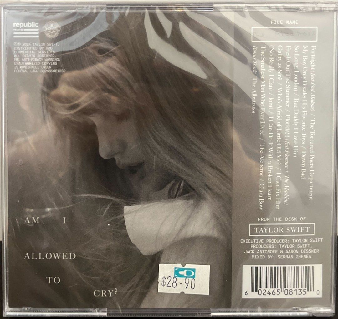 Taylor Swift TTPD - The Albatross US Deluxe CD + 2 Sided Poster with ...