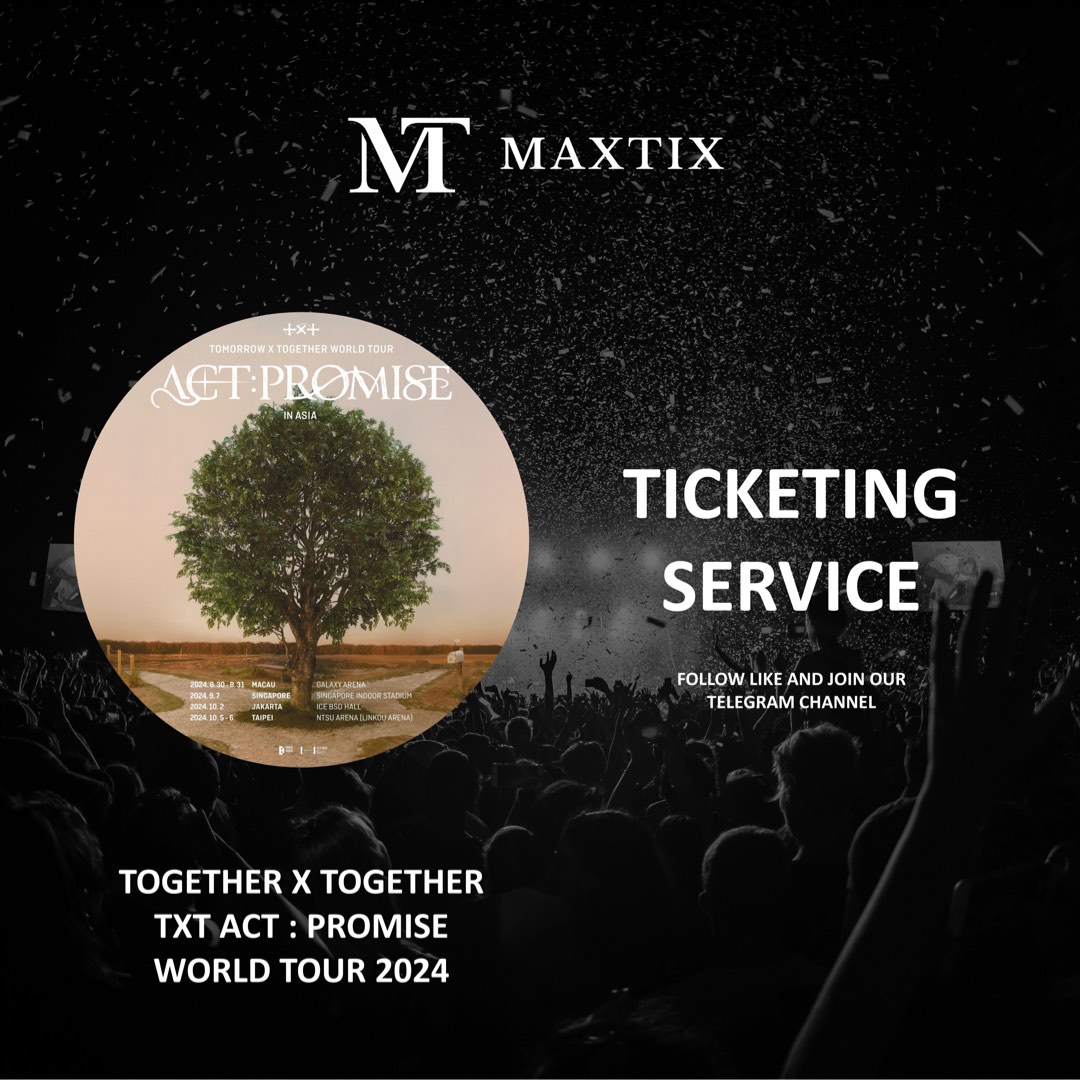 BEST TXT ACT PROMISE VIP TICKETS TOGETHER X TOGETHER SINGAPORE CONCERT, Tickets & Vouchers ...