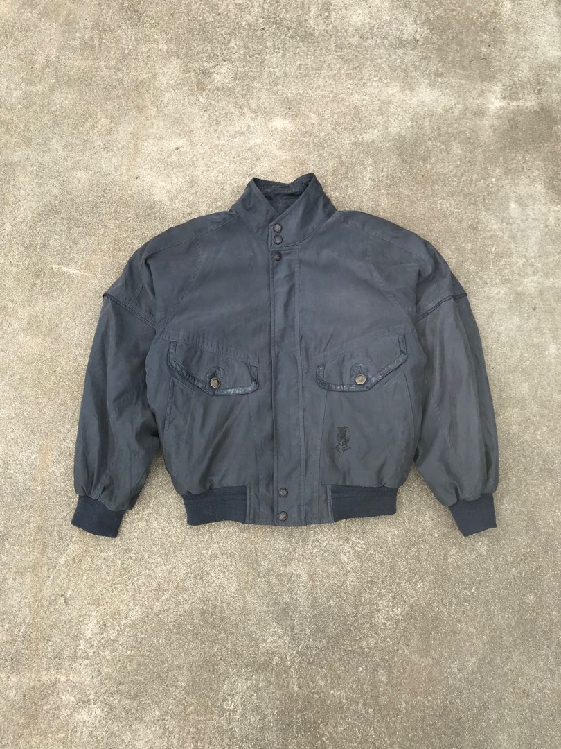 Vintage Japanese Scarf Print Lined Flight Jacket, Men's Fashion, Coats ...