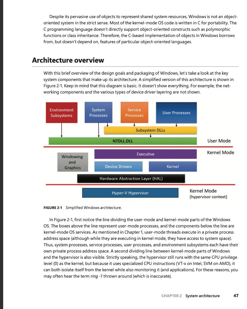 Windows Internals Seventh Edition Part 1 System architecture, processes, threads, memory ...