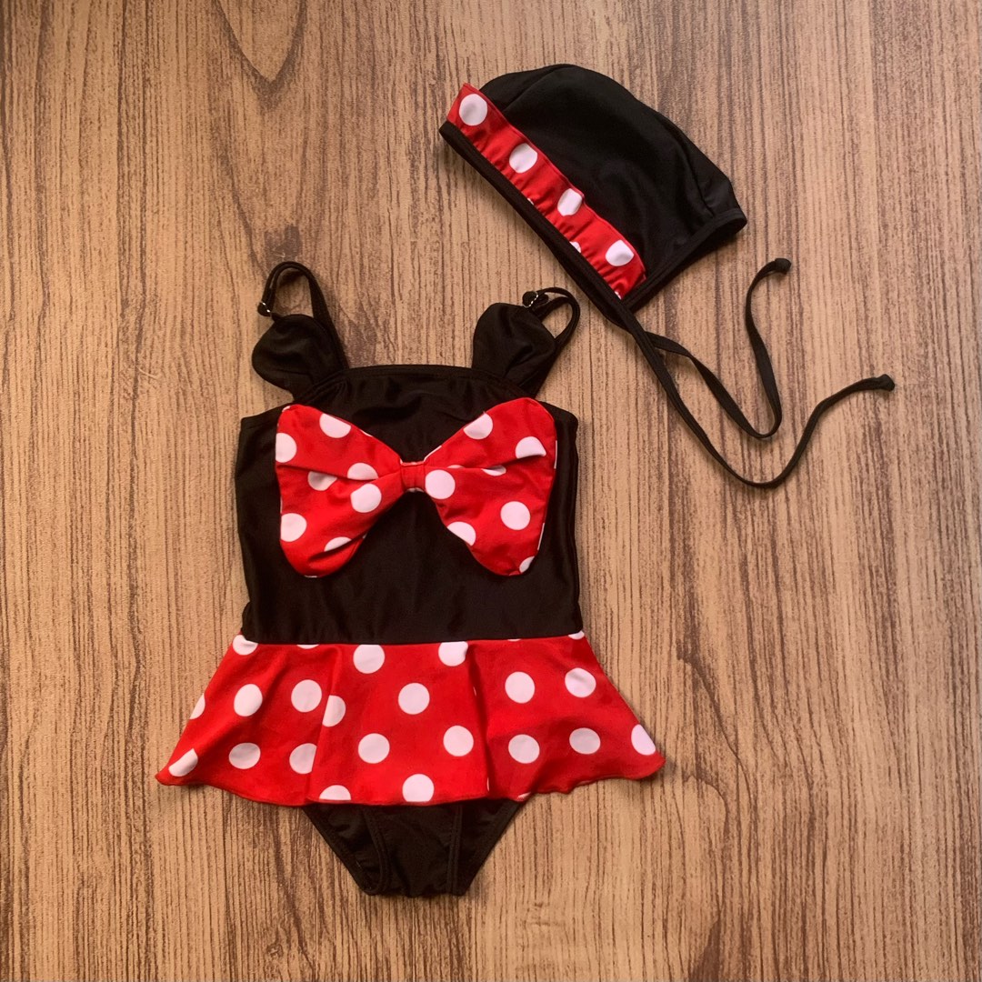 3-4Y MINNIE MOUSE ONE PIECE GIRLS SWIMSUITS, Bayi & Anak, Baju Anak ...