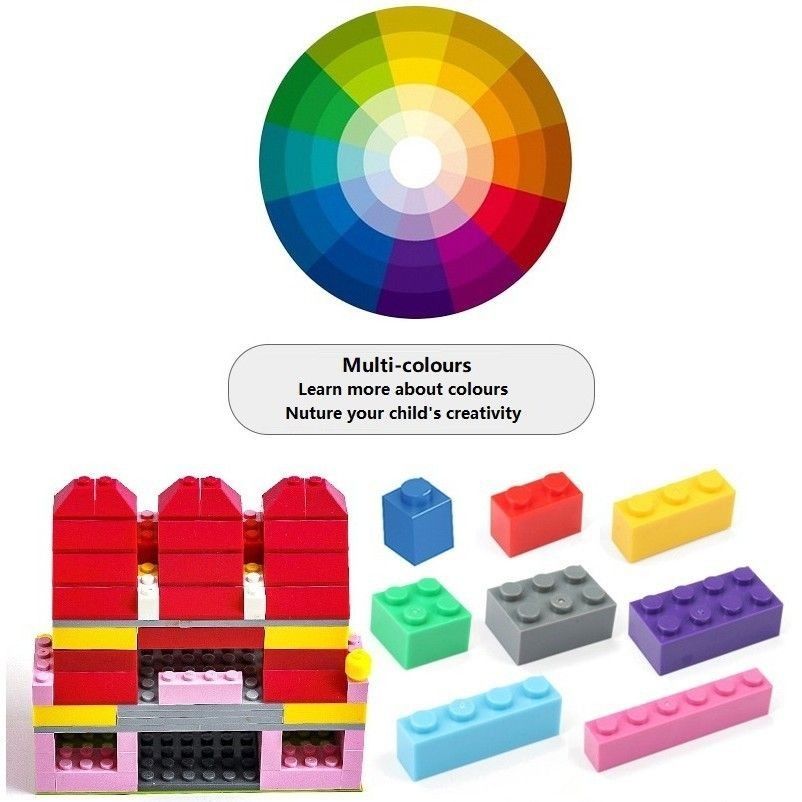 500Pcs Building Blocks - DIY Creative Bricks Bulk Educational Toys ...