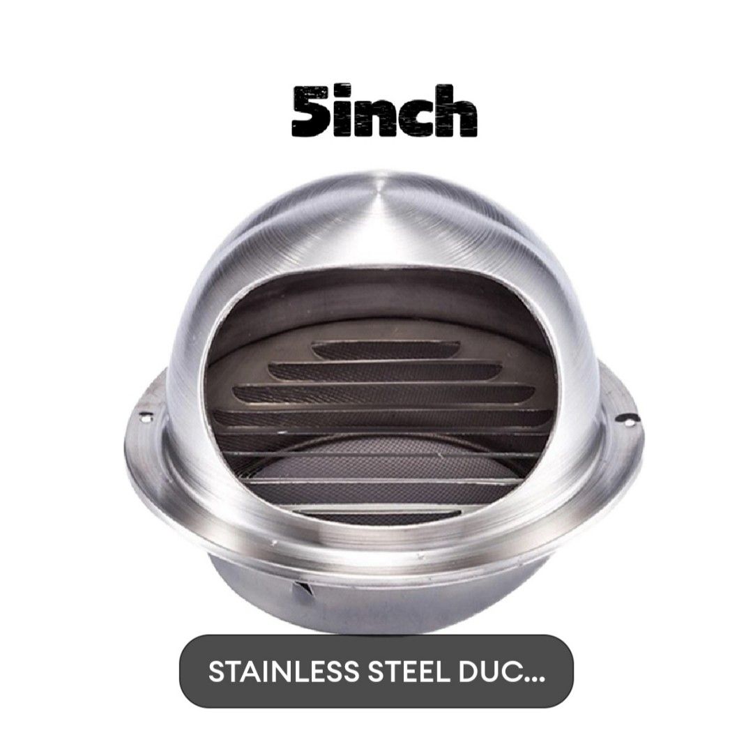 5 inch Stainless Steel Duct Cap, Furniture & Home Living, Bathroom ...