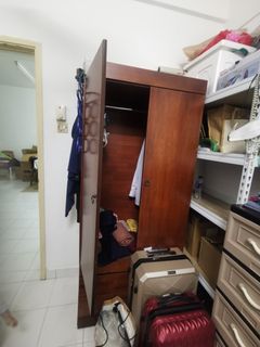 Almari baju ada roda, Furniture & Home Living, Furniture, Shelves ...