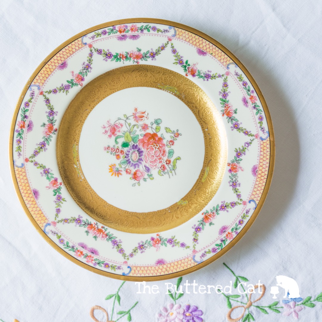 Antique Crescent George Jones English china cabinet plate, Furniture ...