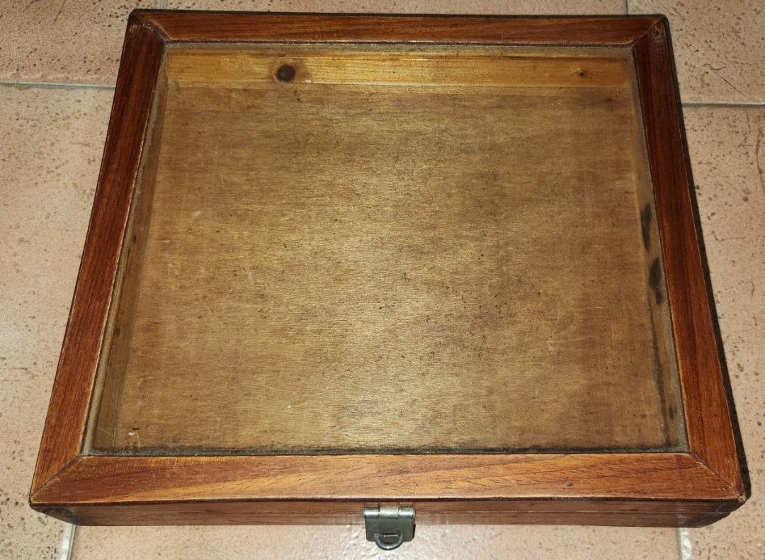 Antique wooden display storage box, Hobbies & Toys, Memorabilia ...
