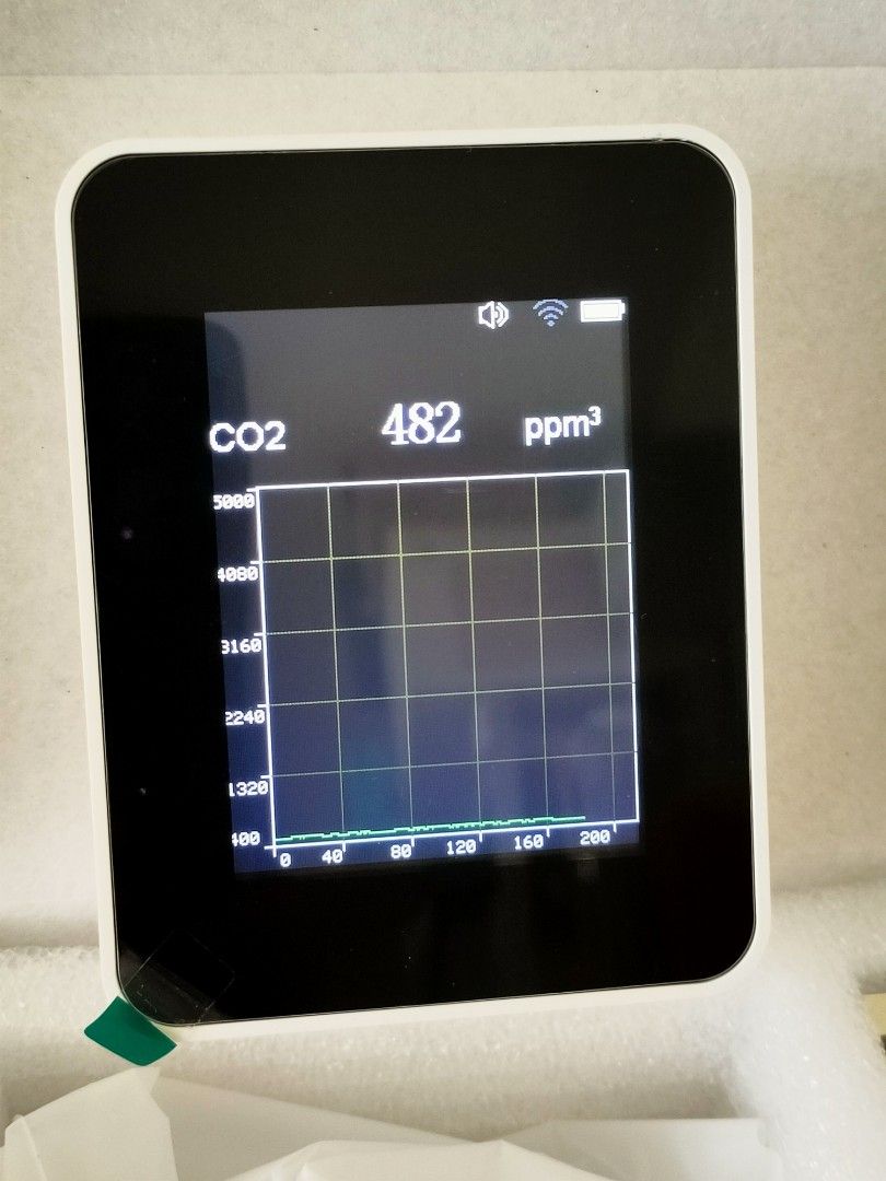 AQI Air Quality Meter, sensor, alarm 9 in 1 with chart graphs, alert ...