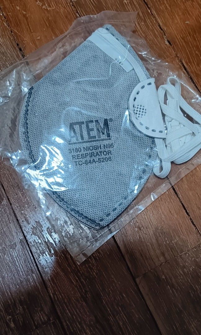 ATEM 3180 Niosh N95 Respirator / Mask, Health & Nutrition, Face Masks ...