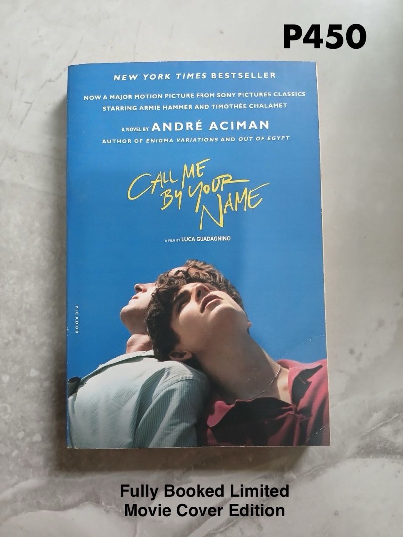Call Me By Your Name Book Movie Poster Cover, Hobbies & Toys, Books ...