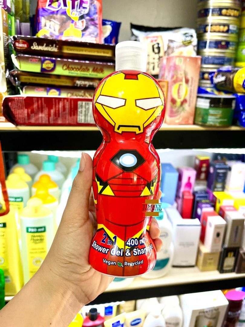 Captain America/Iron Man/Frozen Anna/Elsa 2-in-1 Shower Gel & Shampoo ...