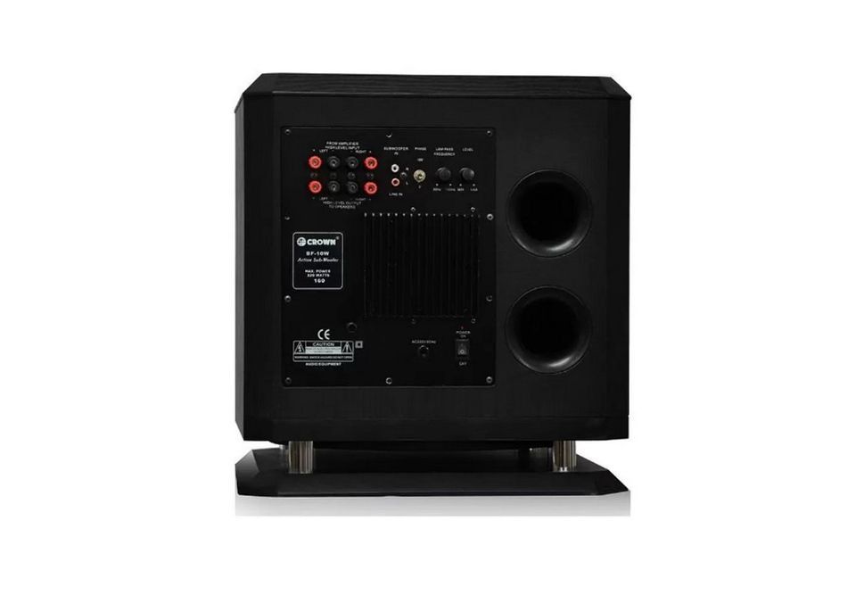 Subwoofer Crown 160W Home Theater - Line Level or Output Level Inputs ...
