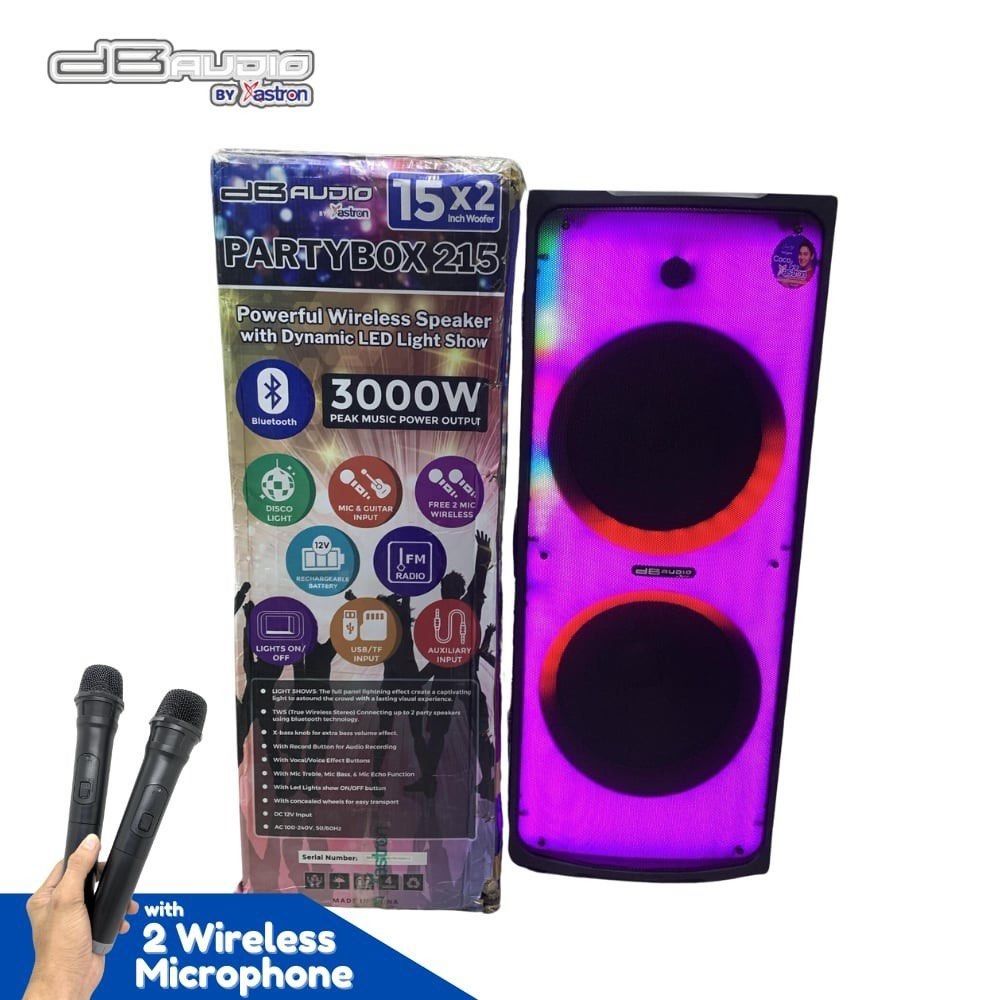 DBaudio By Astron 3000W PartyBox 215 Rechargeable Speaker with LED ...