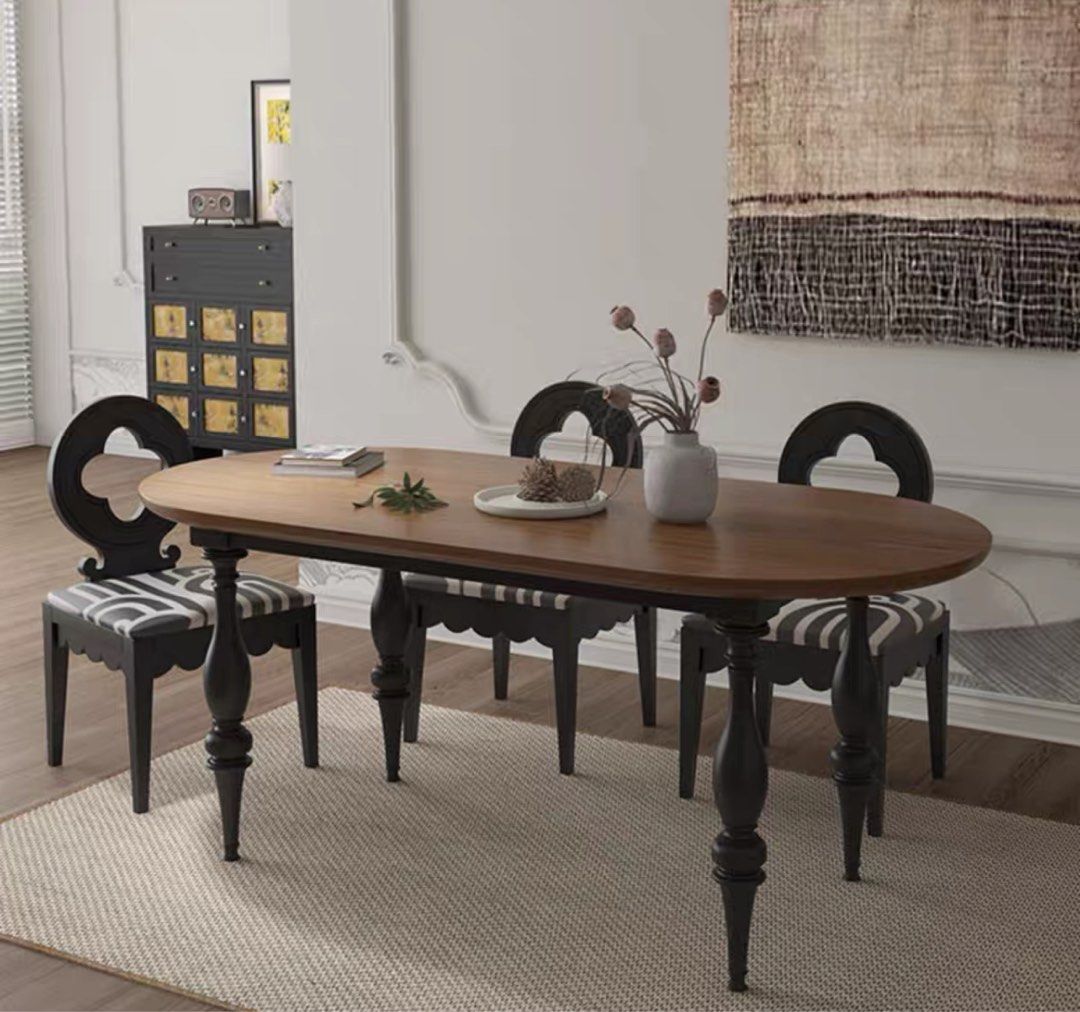DENARIO Modern French Dining Table, Furniture & Home Living, Furniture ...