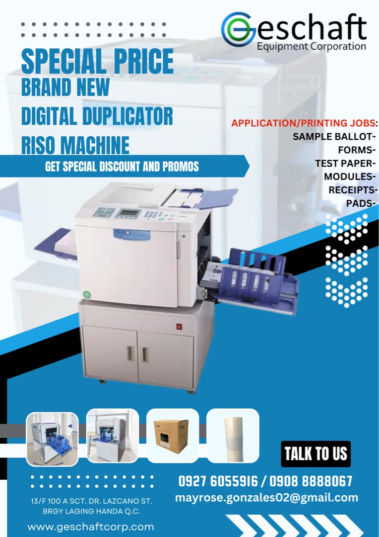 Digital Duplicator, Riso Machine, Computers & Tech, Printers, Scanners ...