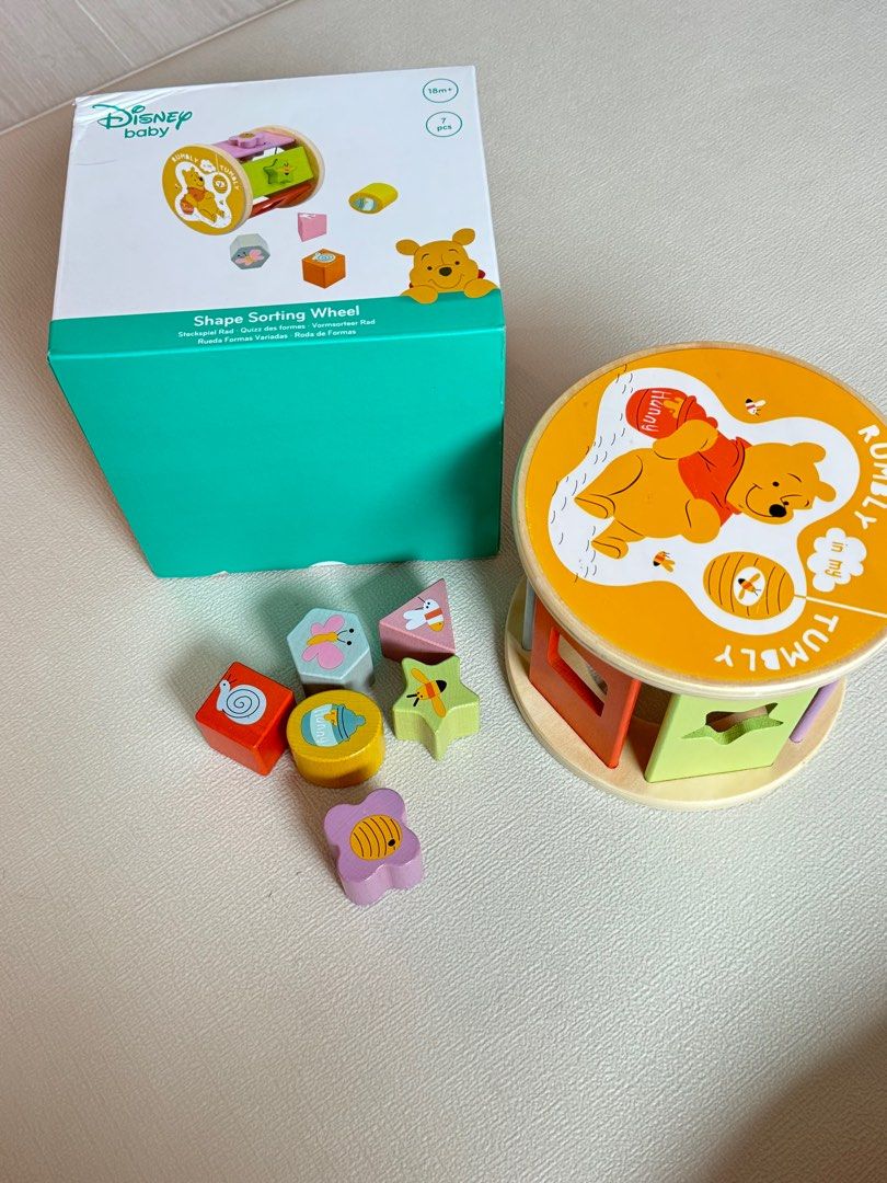 Disney baby shape sorting wheel, 兒童＆孕婦用品, 嬰兒玩具 - Carousell