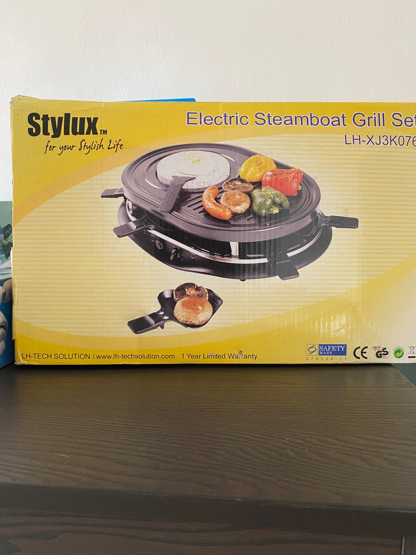 Electric steamboat grill set, Furniture & Home Living, Kitchenware ...