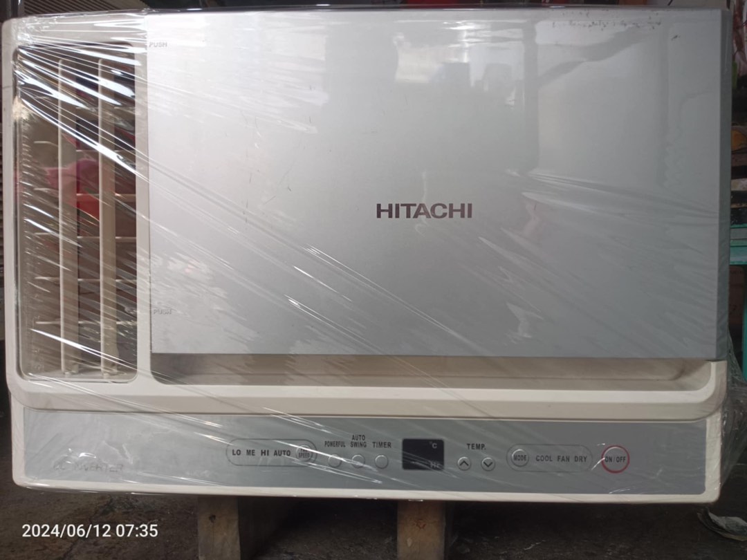 Hitachi 1.5hp window type aircon inverter, TV & Home Appliances, Other ...