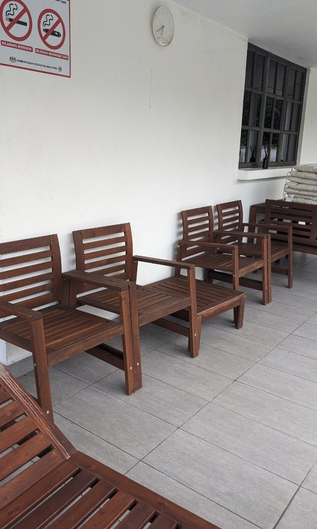 Ikea nammaro table and chair set, Furniture & Home Living, Outdoor ...