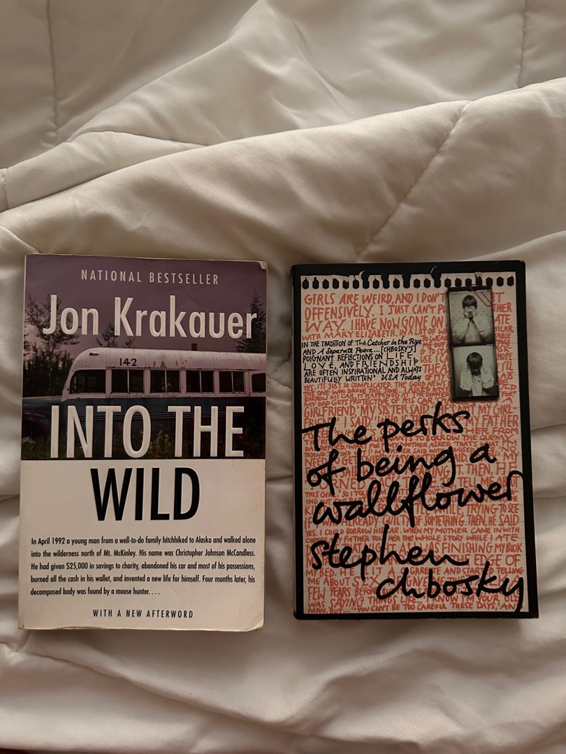 Into the wild by Jon Krakauer and The Perks of Being a Wallflower by ...