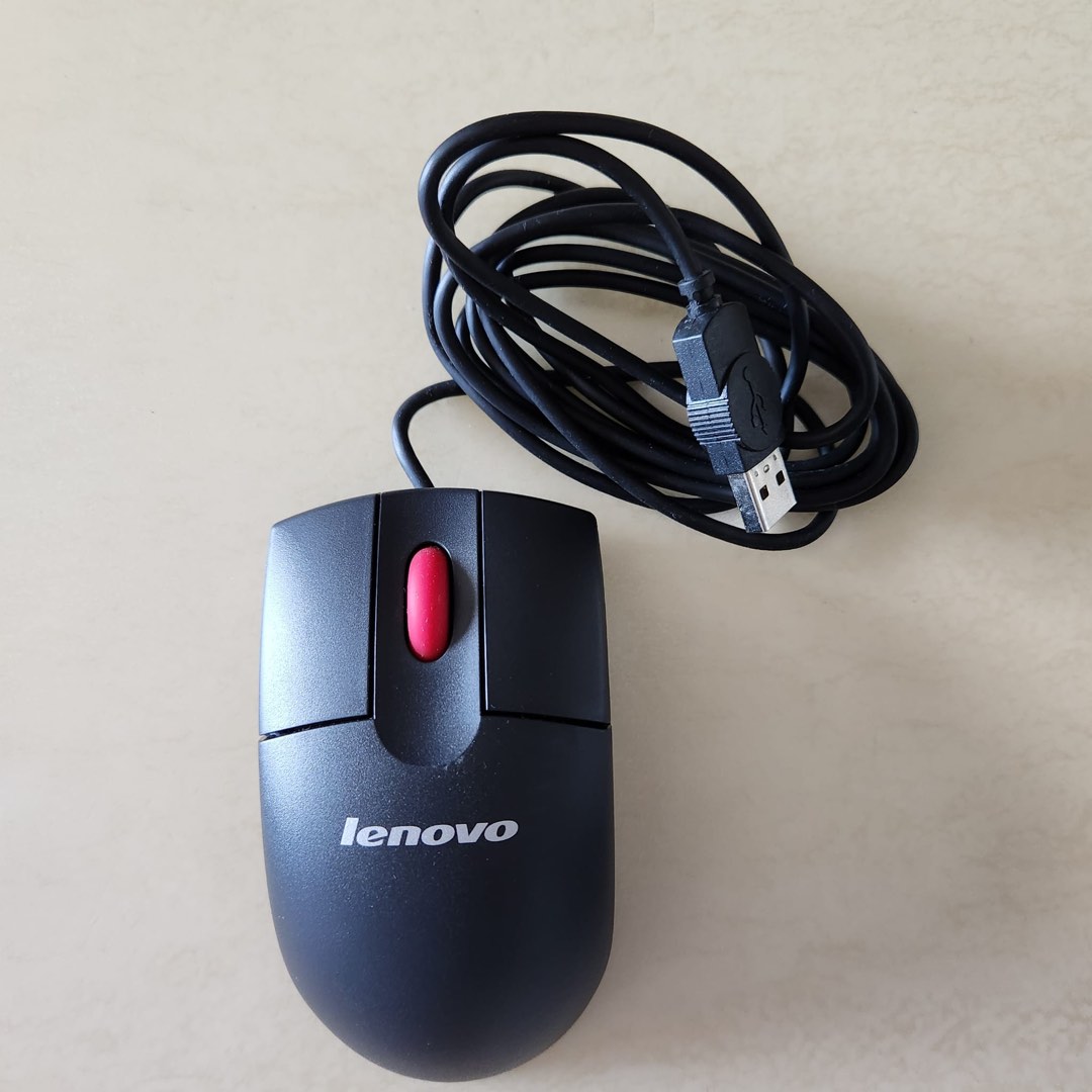 Lenovo wired mouse (x3 pieces), Computers & Tech, Parts & Accessories ...