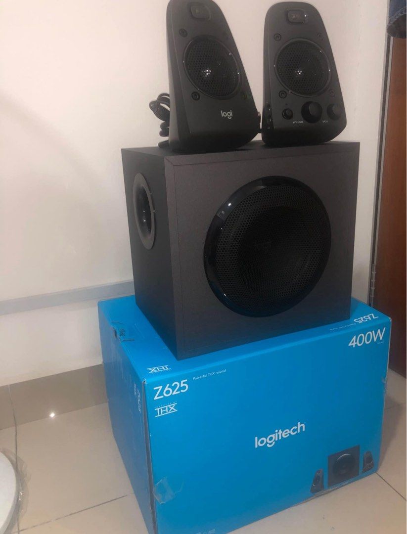 Logitech z625 speakers with woofer, Audio, Soundbars, Speakers & Amplifiers on Carousell