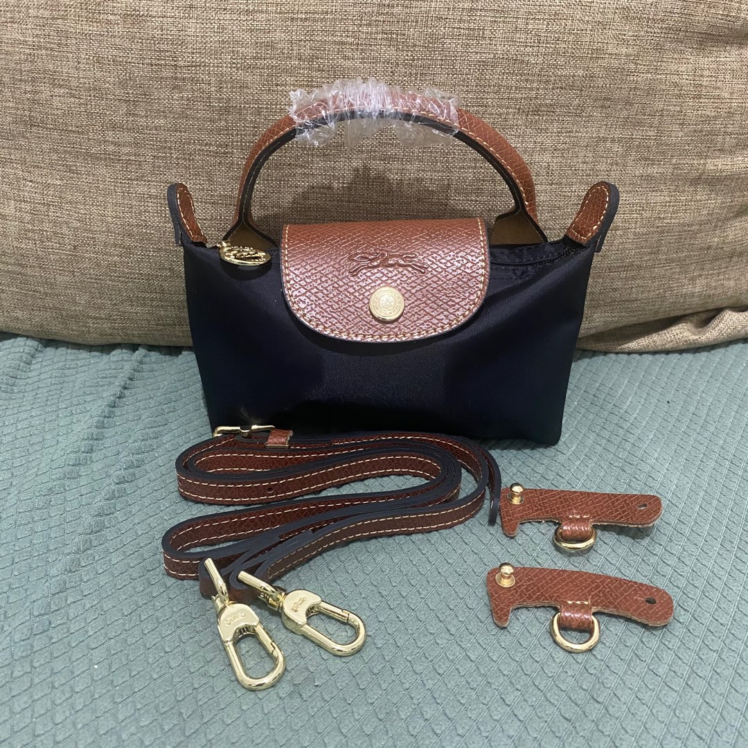 Longchamp LC Mini Pouch Black Classic with Hook Long Champ, Fesyen ...