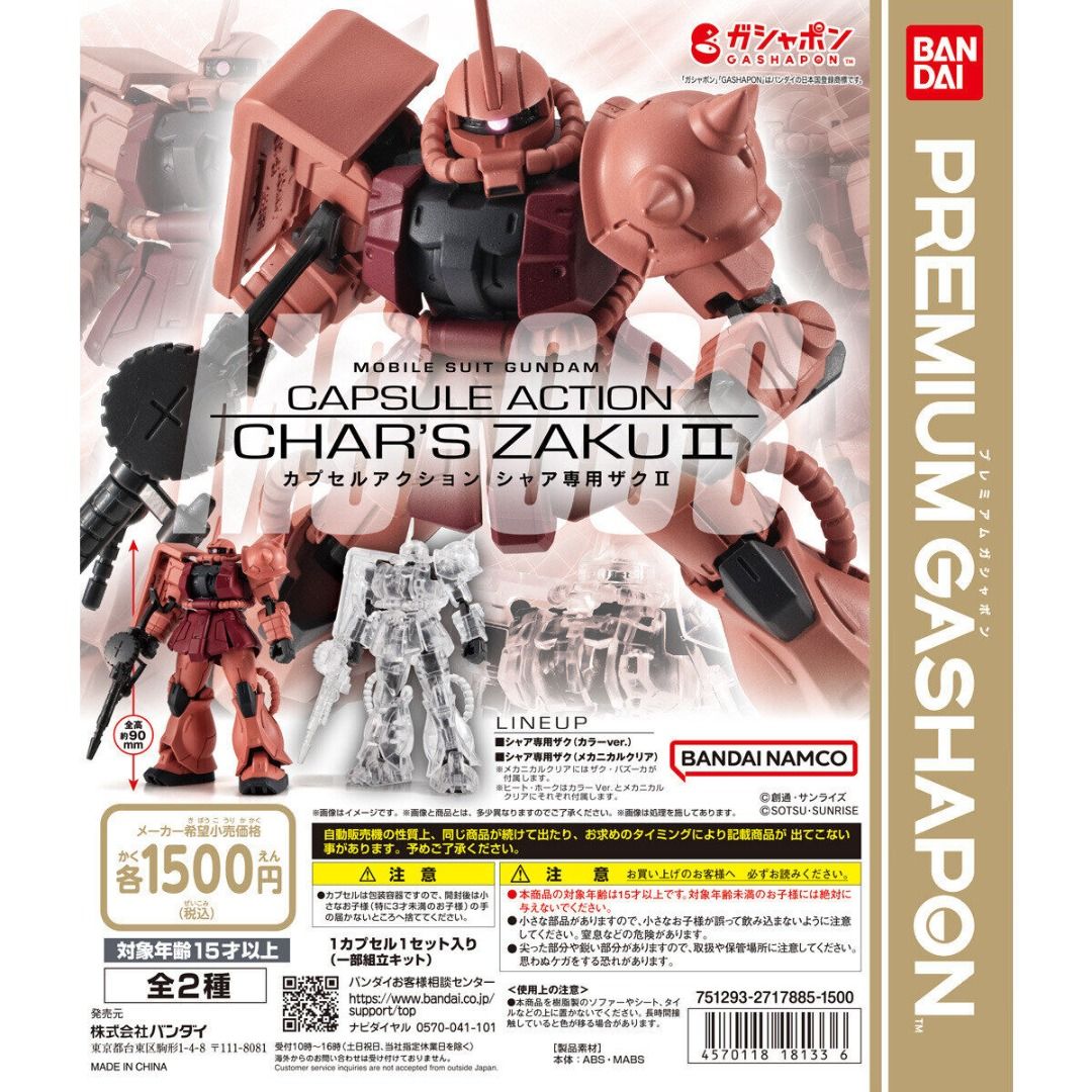 [Gasha] Mobile Suit Gundam Capsule Action Char's Zaku II, Hobbies & Toys, Toys & Games on Carousell